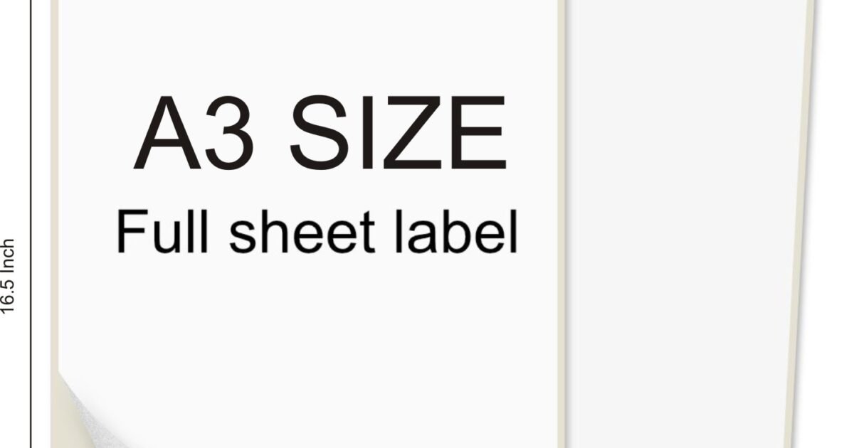A3 Size White Sticky Label | Sticker Paper Printable in Inkjet & Laser ...