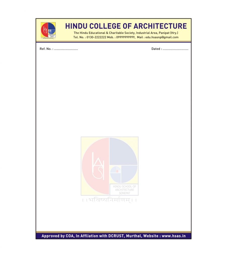 Customised School/College/Institute/University Letter Head/Pad A4 Size ...