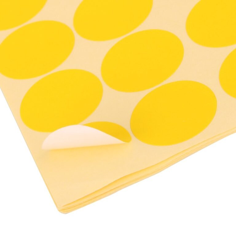 Yellow Colours 25mm Round Dot Stickers Diameter Round Color Coding ...