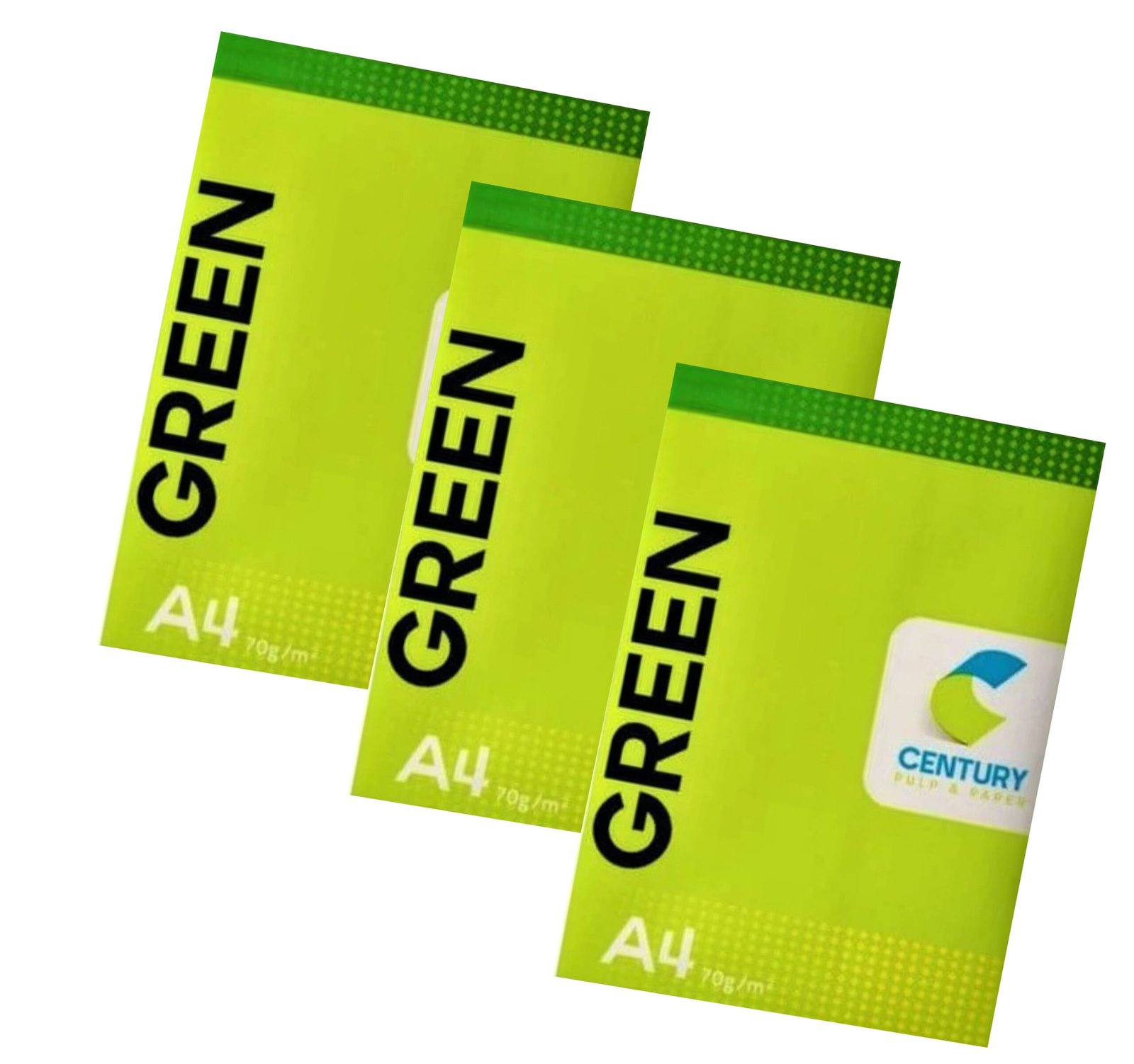 Century Green Copier Paper – A4 Size, 70 GSM 500 Sheets 3 Reams